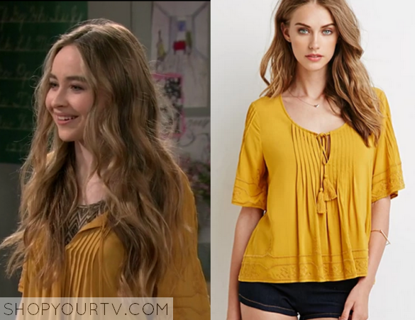 Girl Meets World Season 2 Episode 14 Mayas Mustard Pleat Blouse