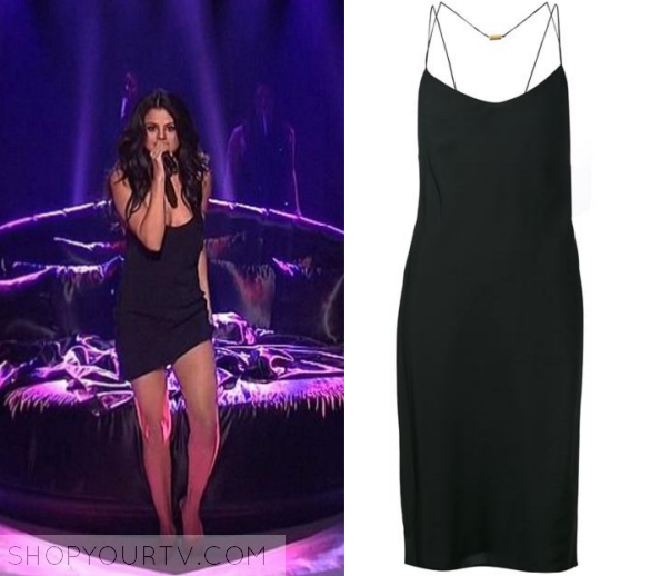 Snl Season 41 Episode 11 Selenas Black Slip Dress Shop Your Tv