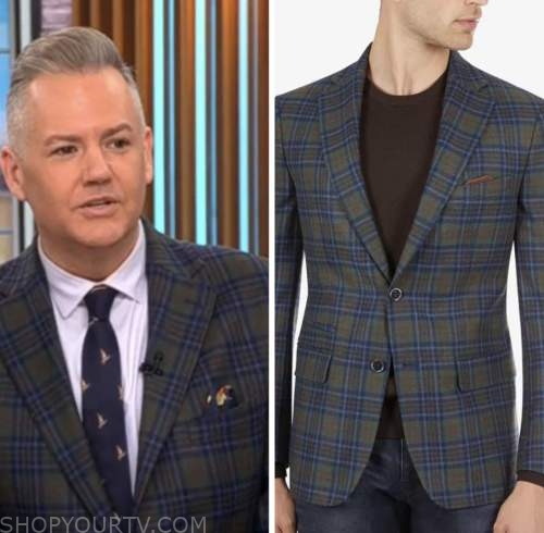 Cbs Mornings February 2023 Ross Mathewss Green Plaid Sports Coat Jacket Shop Your Tv
